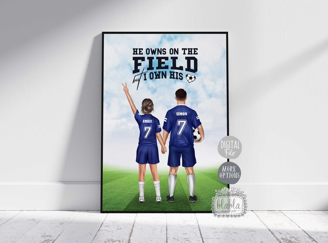 Personalized Football Couple Poster: Valentine's Gift (digital File) - Etsy