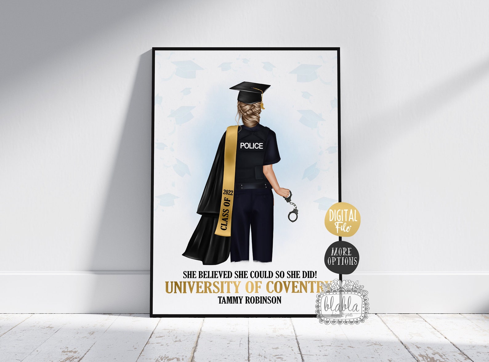 Custom Personalised Graduation Police Graduation Gift Unique - Etsy