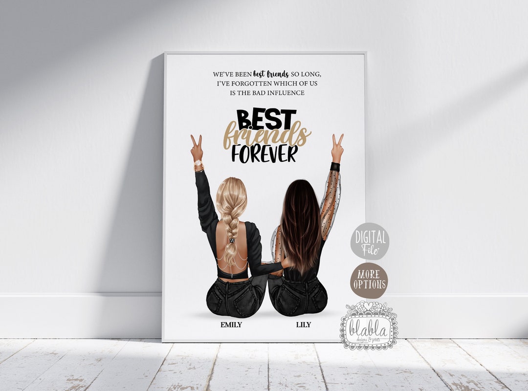 Friends Personalised Gift Best Friend Poster Best Friend - Etsy