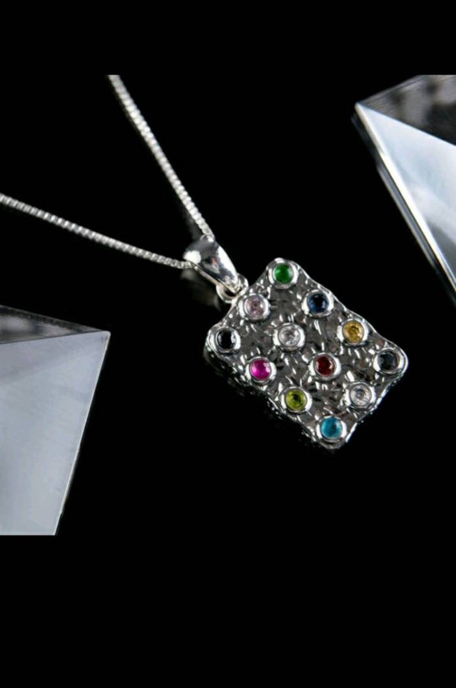 Sterling Silver 925 Pendant of 12 Tribes Hoshen Israel High - Etsy