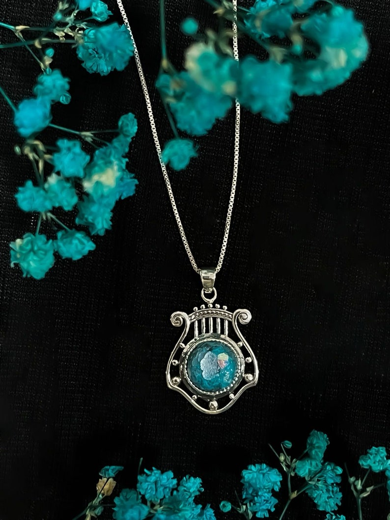 King David Lyre-silver Harp Pendant Made in Israel - Etsy