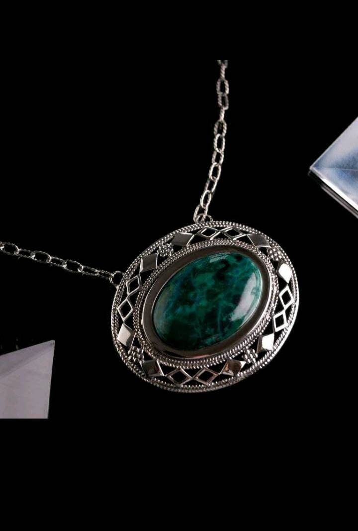 Eilat Stone Pendant, Green Stone Necklace, King Solomon Stone ...