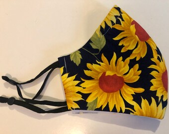Sunflower Face Mask - Etsy