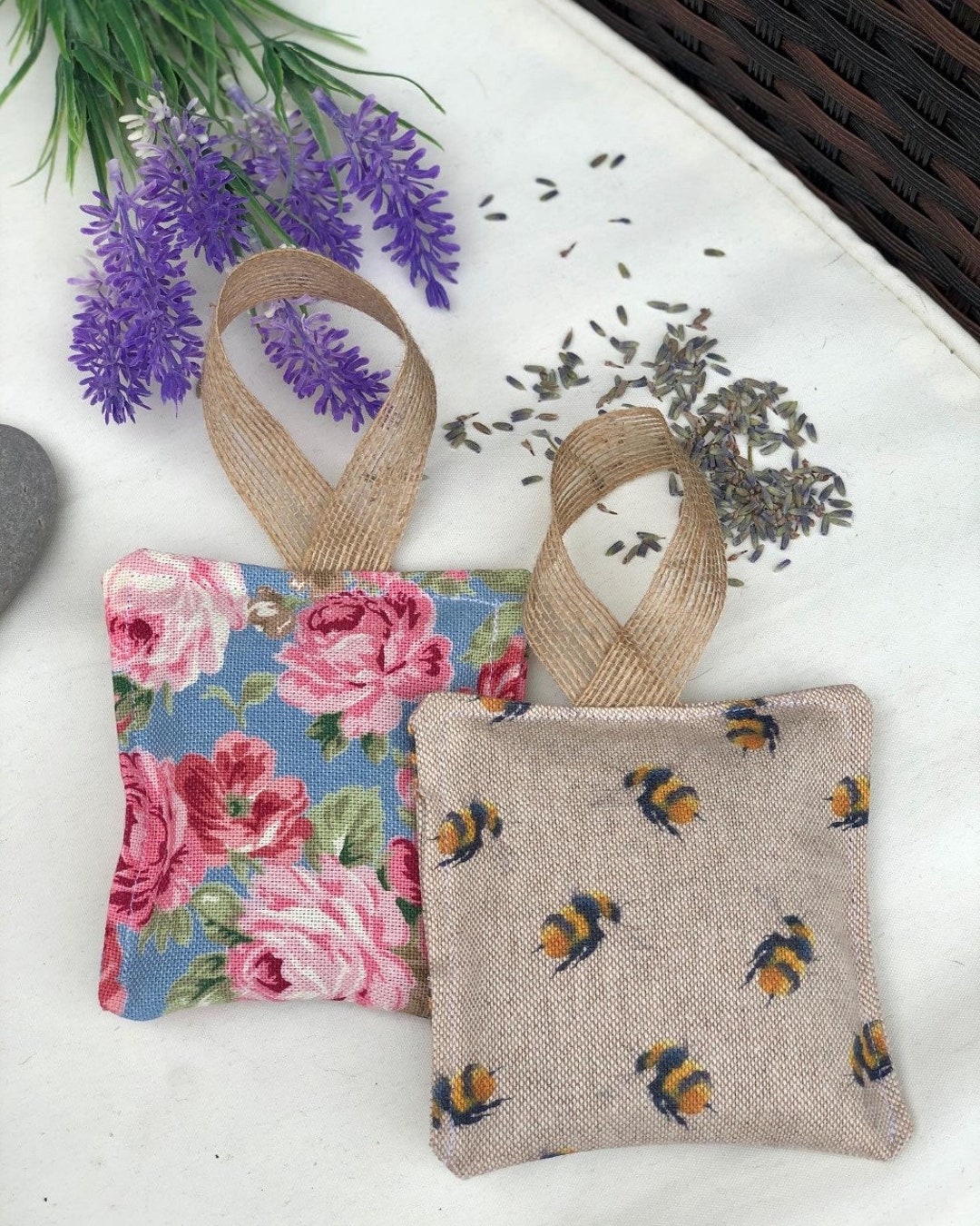 Beautiful Fragrant Lavender Bags 100% French Lavender, With Hessian ...