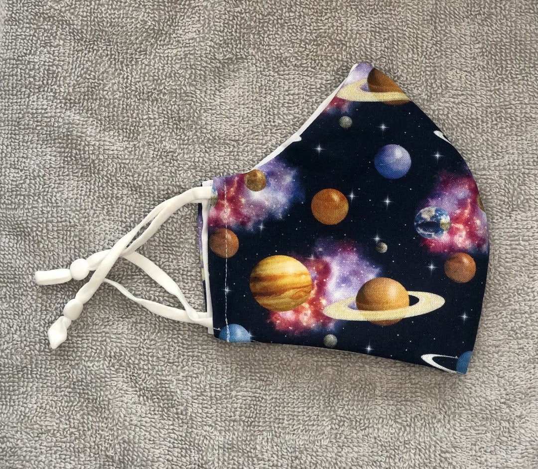 Solar System Face Mask, Galaxy Planets, Adjustable, Breathable - Etsy