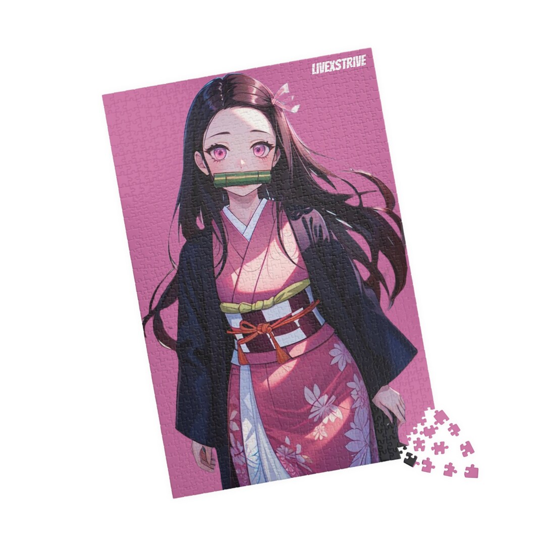 Nezuko Demon Slayer Custom Pink Puzzle 1014 Pieces - Etsy