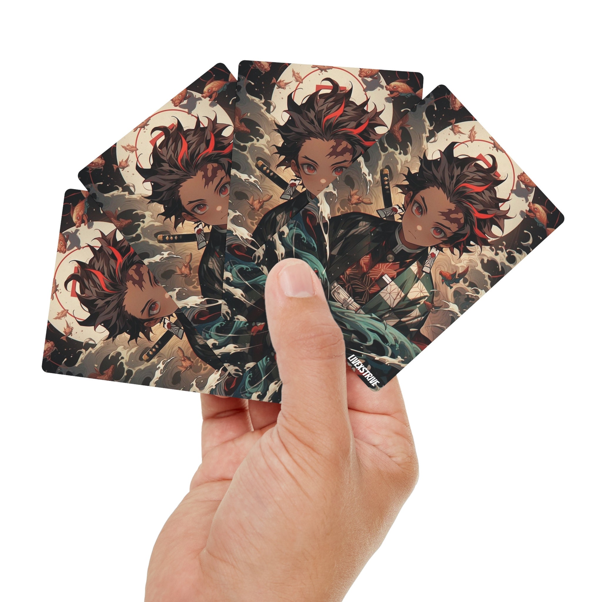 Nezuko Tanjiro Demon Slayer Graphic Poker Cards - Etsy