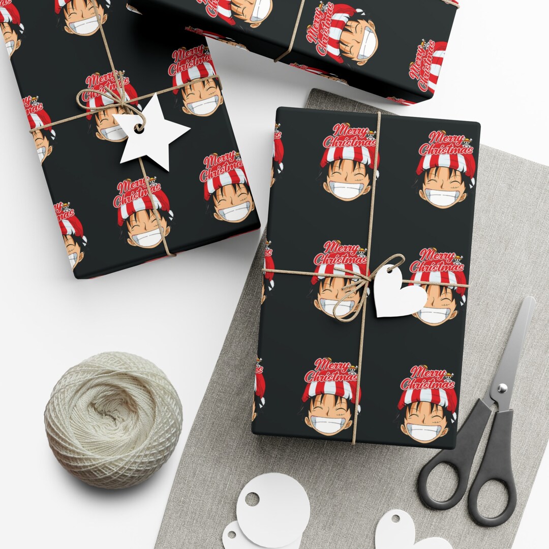 LUFFY Merry Christmas Gift Wrap Paper - Etsy