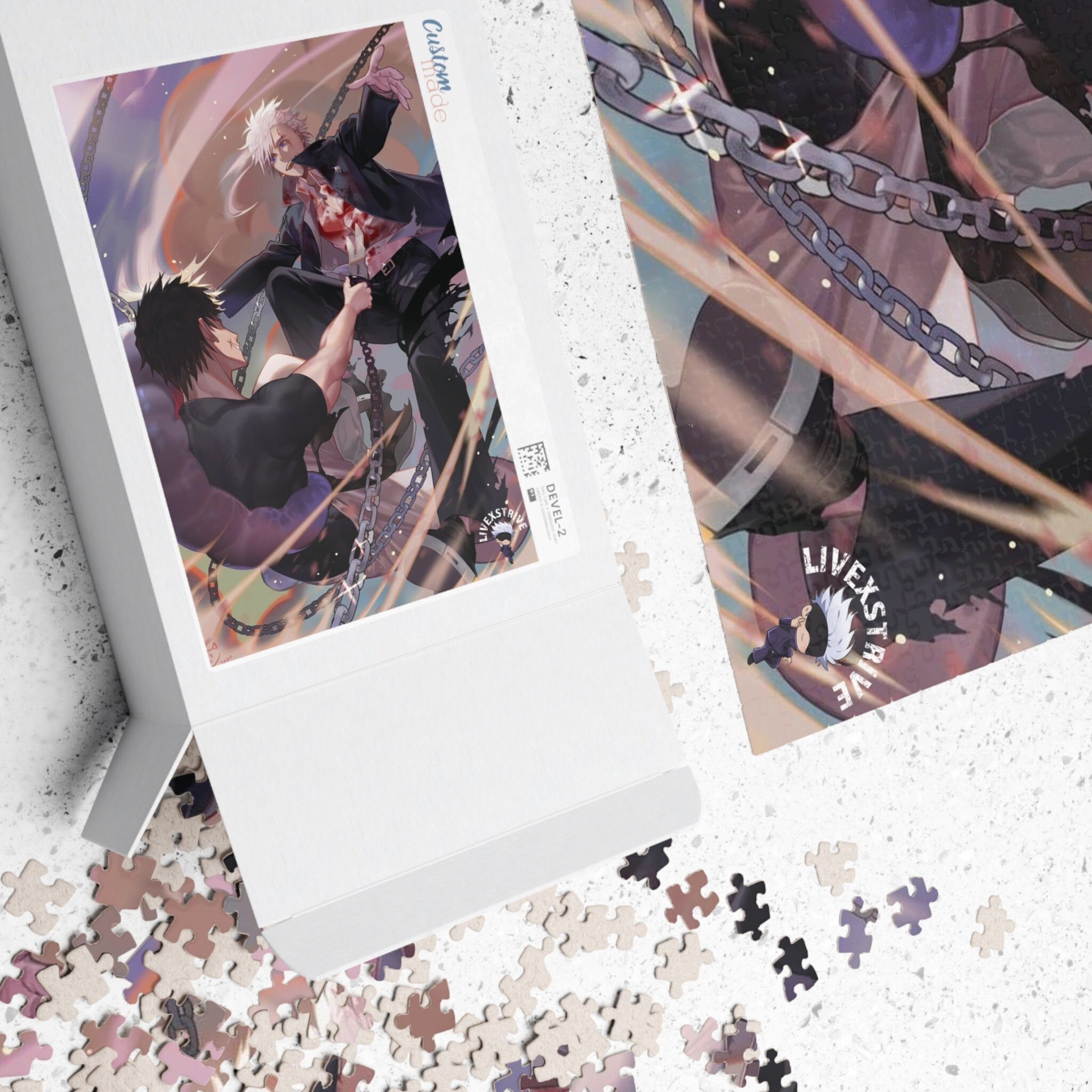 Gojo Satoru and Toji Fushiguro Custom Jujutsu Kaisen Art Anime Puzzle ...