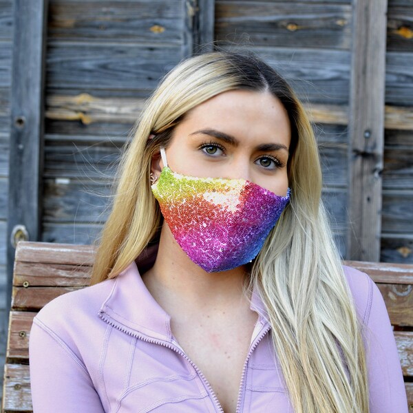 Sequin Mask - Etsy