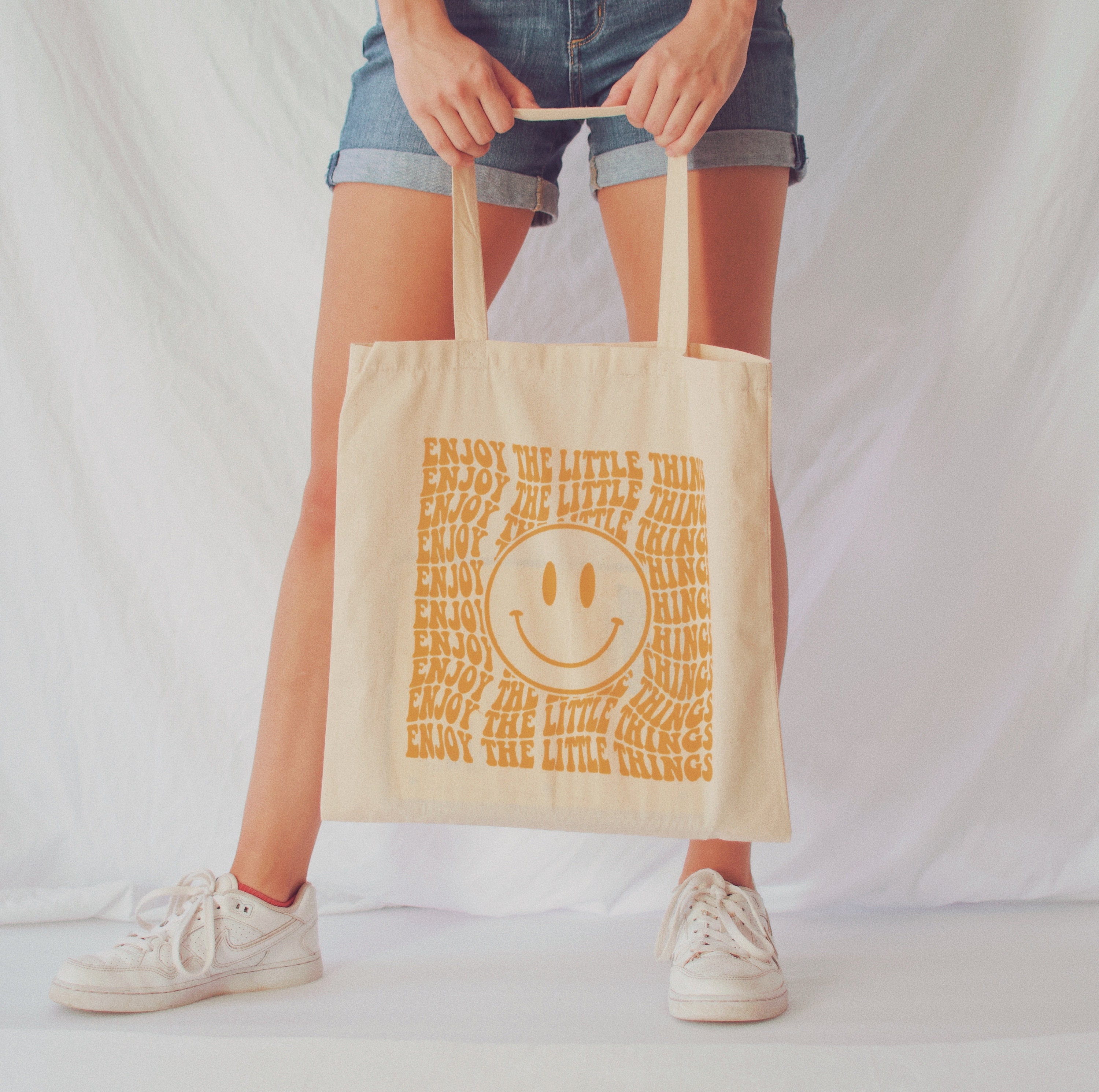 Enjoy the Little Things Canvas Tote Bag Retro Farmers Market - Etsy