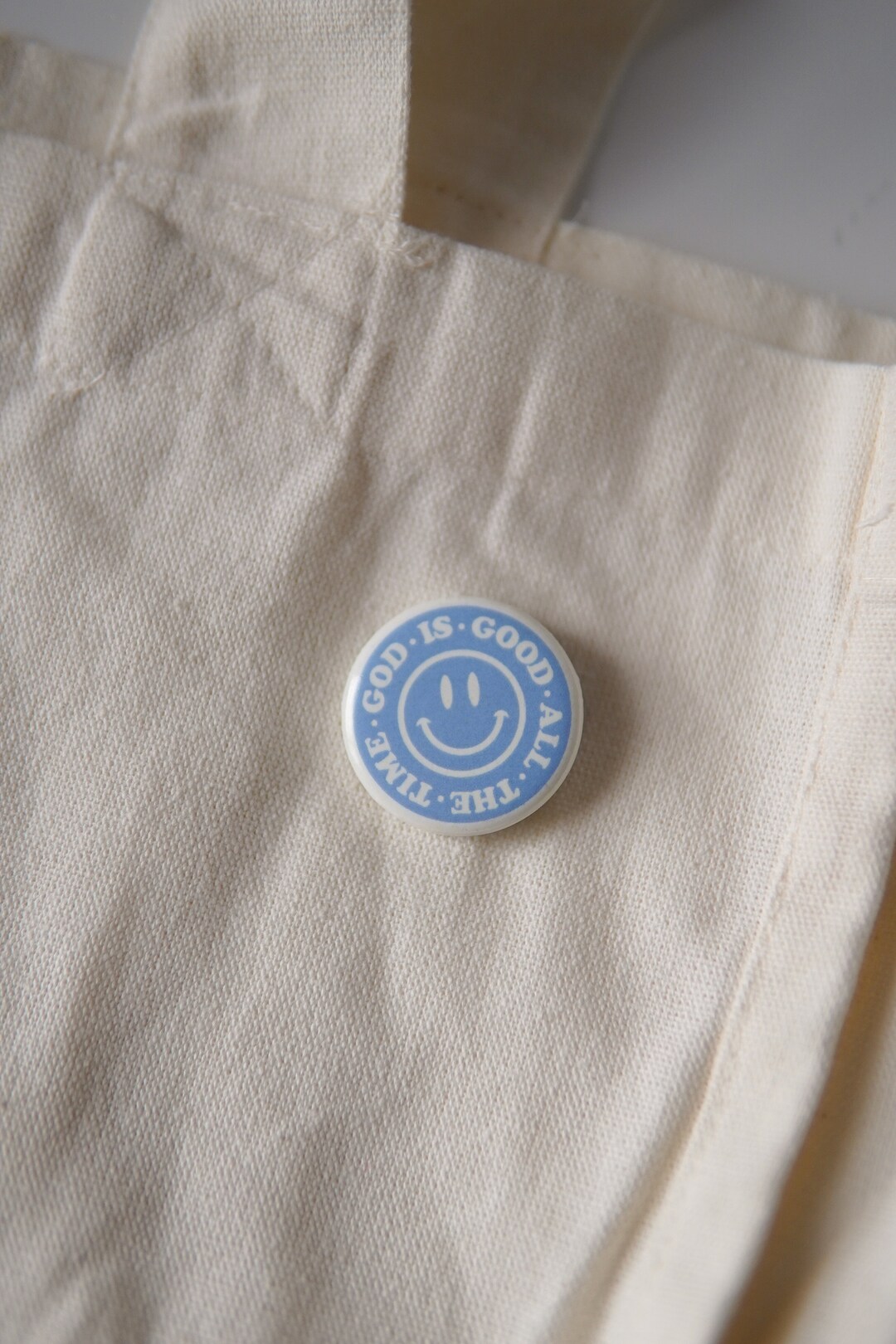 Two** God is Good Button Pins, Pinback Buttons, Vintage Button Pins for ...