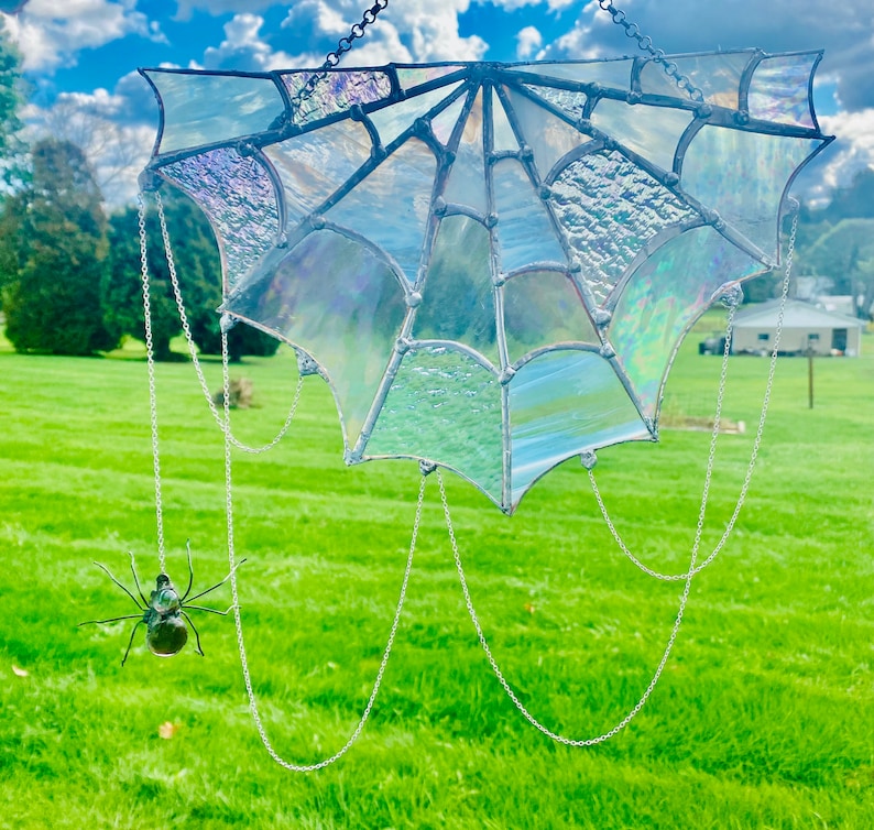 Stained Glass Spider Web - Etsy