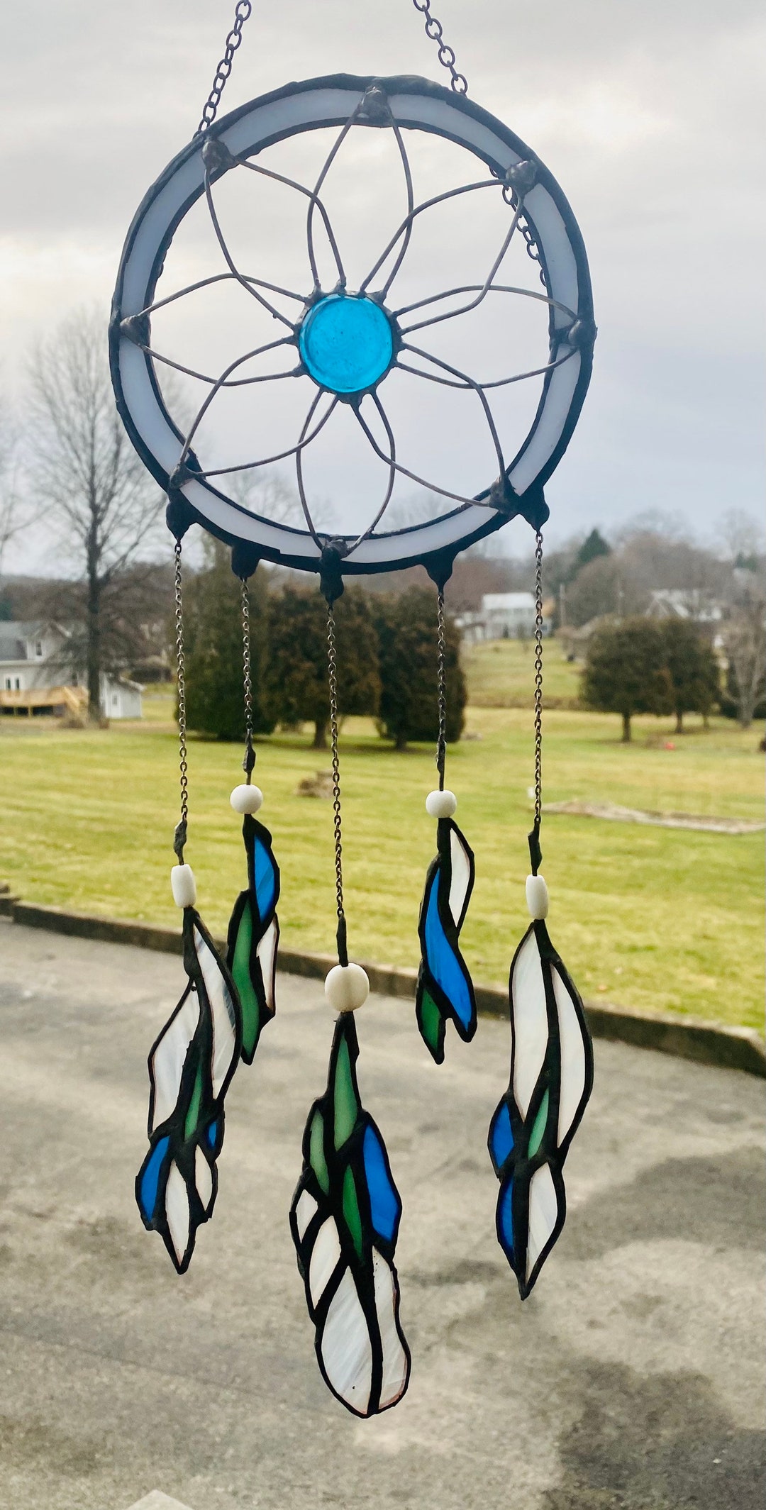Stained Glass Dream Catcher Sun Catcher - Etsy