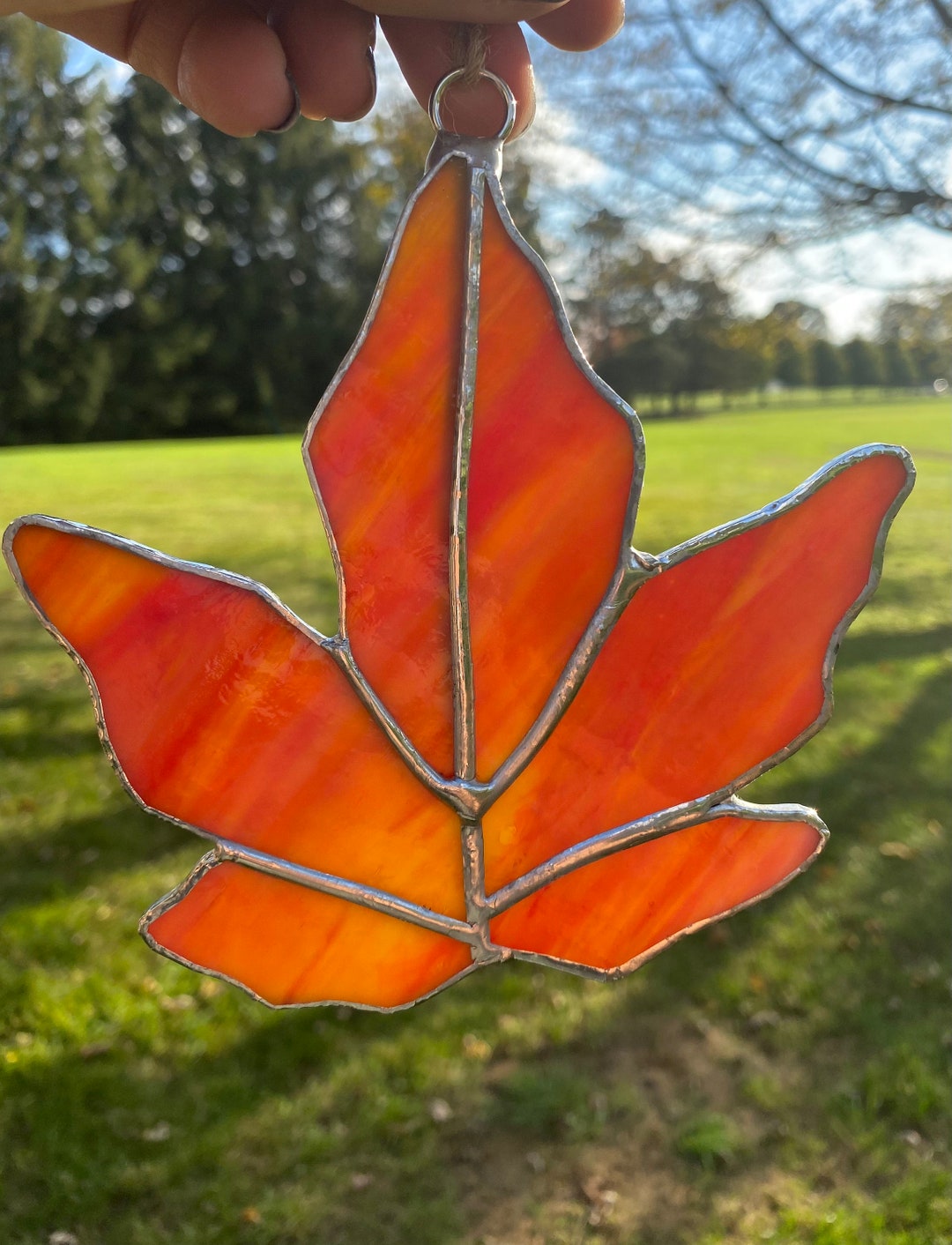 Fall Leaf Suncatcher - Etsy