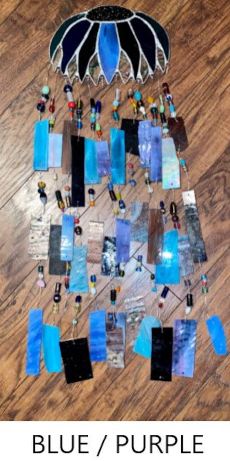 Stained Glass Wind Chime - Etsy