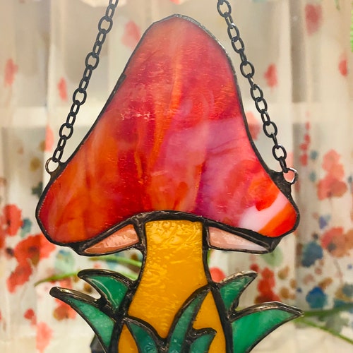 Stained Glass Psychedelic Mushroom - Etsy