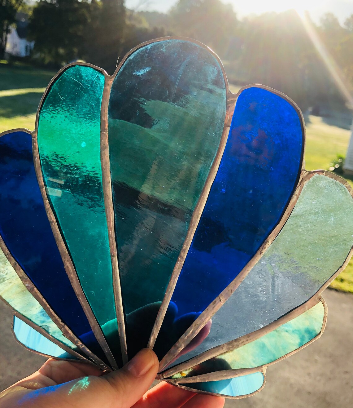 Blue Seashell Suncatcher - Etsy