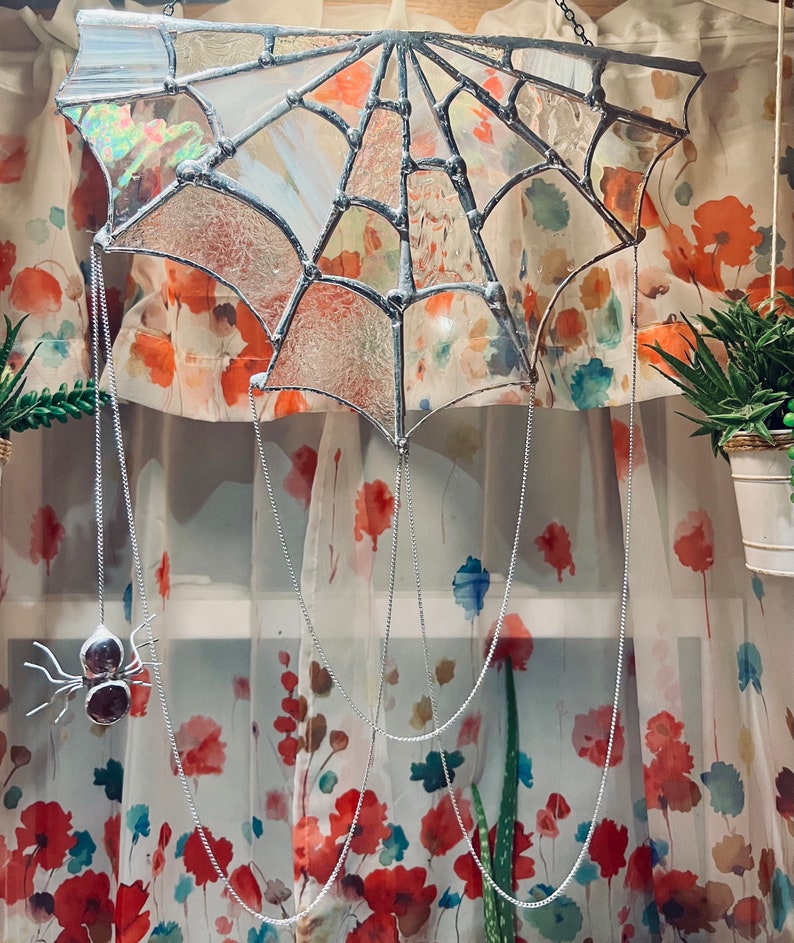 Stained Glass Spider Web - Etsy