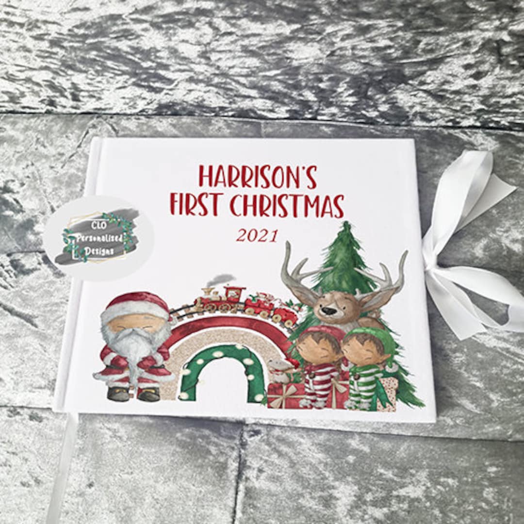 Personalised Babys First Christmas Book, Babys First Christmas Gift ...