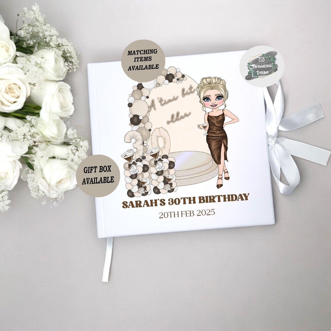 Personalised 30th Birthday Keepsake Book, Tini Bit Older Party ...