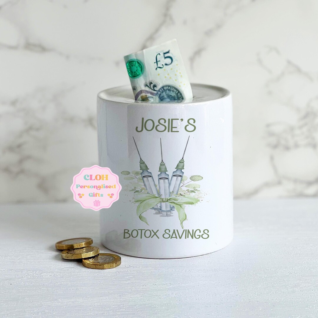 Personalised Botox Saving Jar, Money Pot, Beautician Tips Pot - Etsy