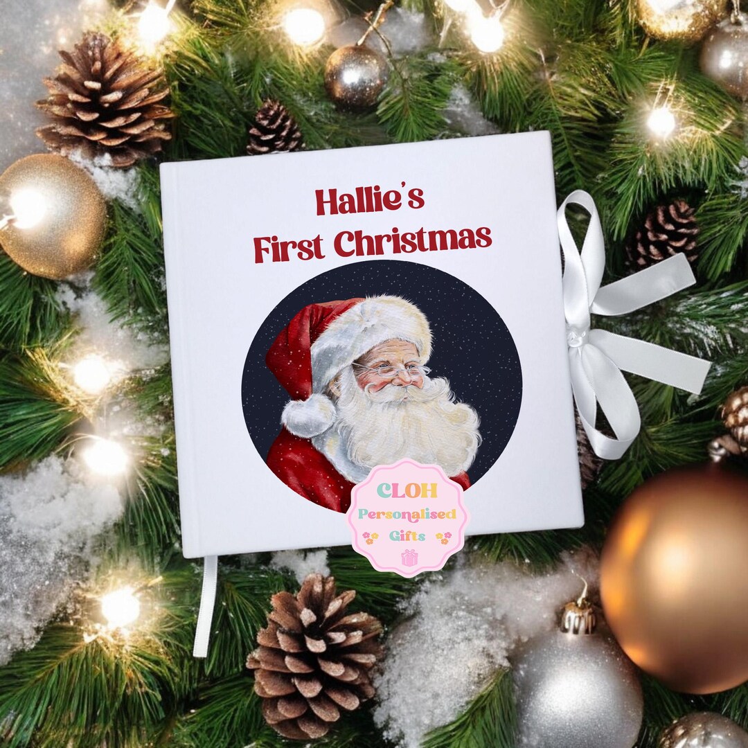 Personalised Babys First Christmas Book, Babys First Christmas Gift ...