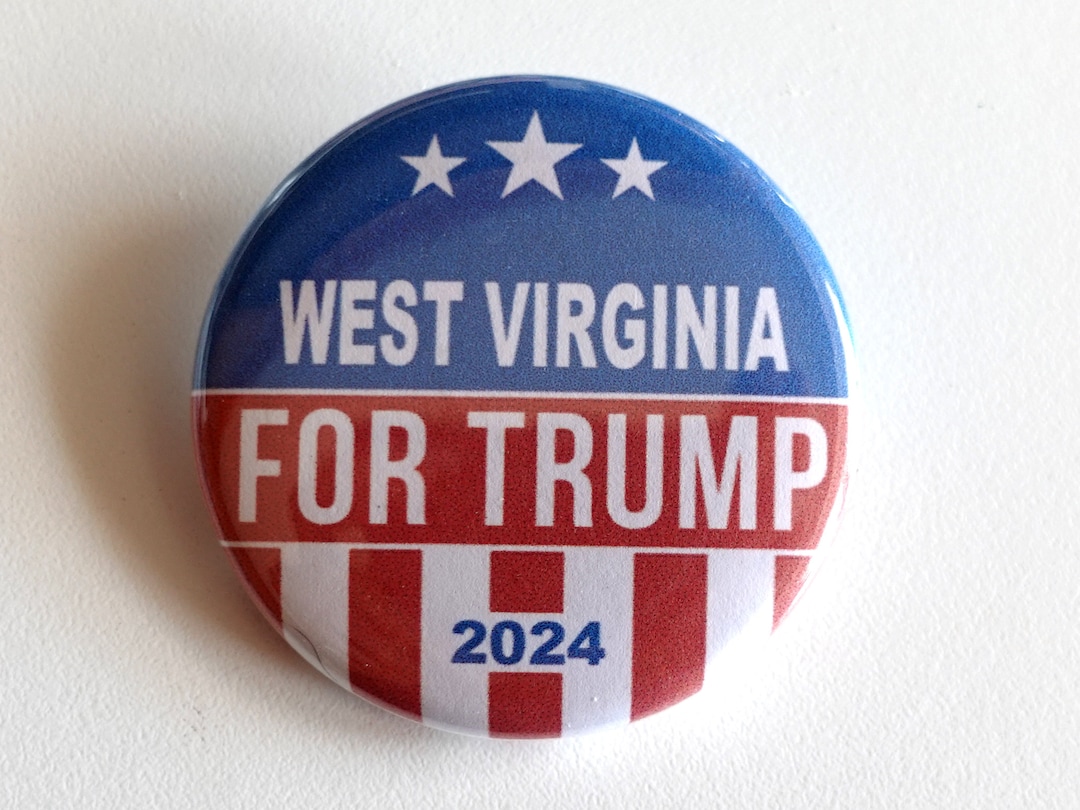 West Virginia for Trump 2024 Buttons - Trump 2024 Pins - Pinback ...