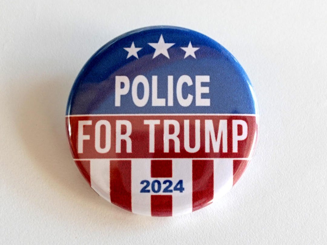 Police for Trump 2024 Buttons - Trump 2024 Pins - Pinback Buttons - Etsy