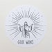 God Wins Button God Wins Sticker Jesus Button Jesus Sticker Christian ...