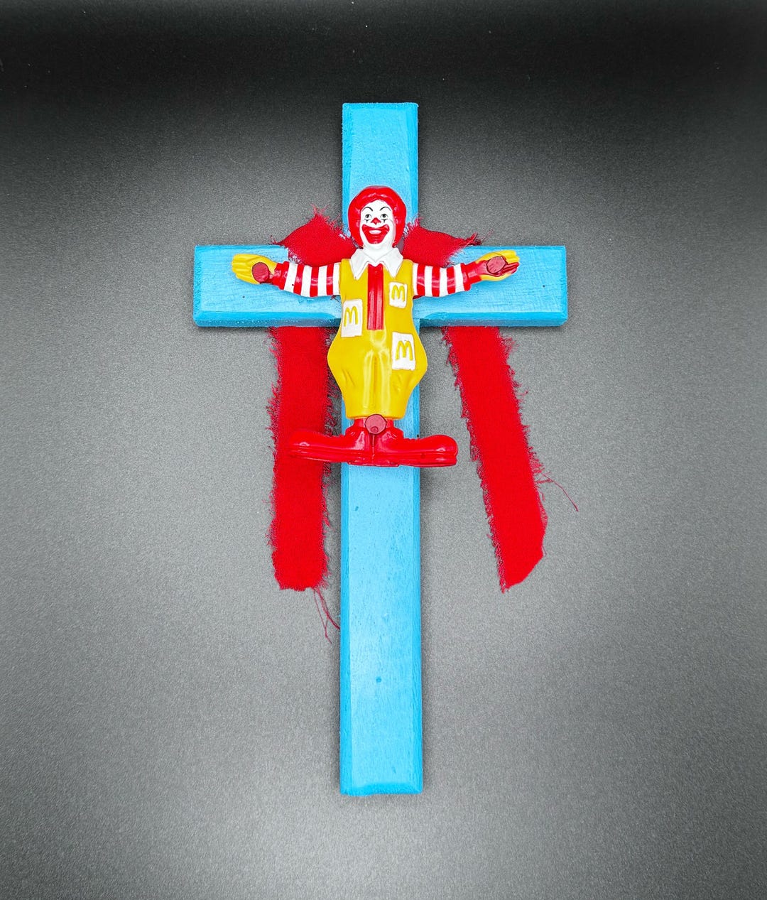Ronald Christ (R) - Mcdonalds Crucifixion - Hanging Wall Cross - Satire ...