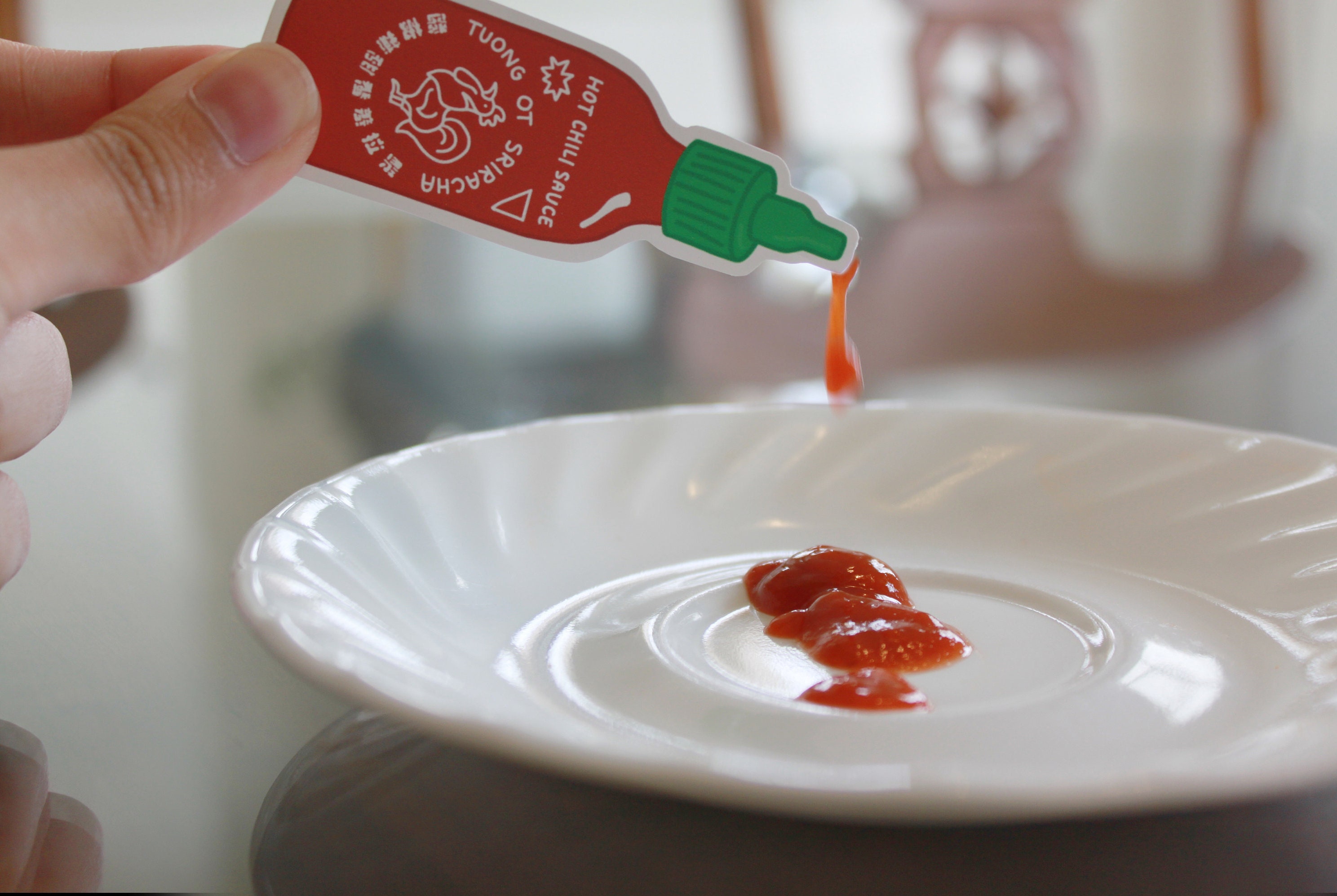 Sriracha Hot Chili Sauce Vinyl Sticker Cute for Laptop Water - Etsy