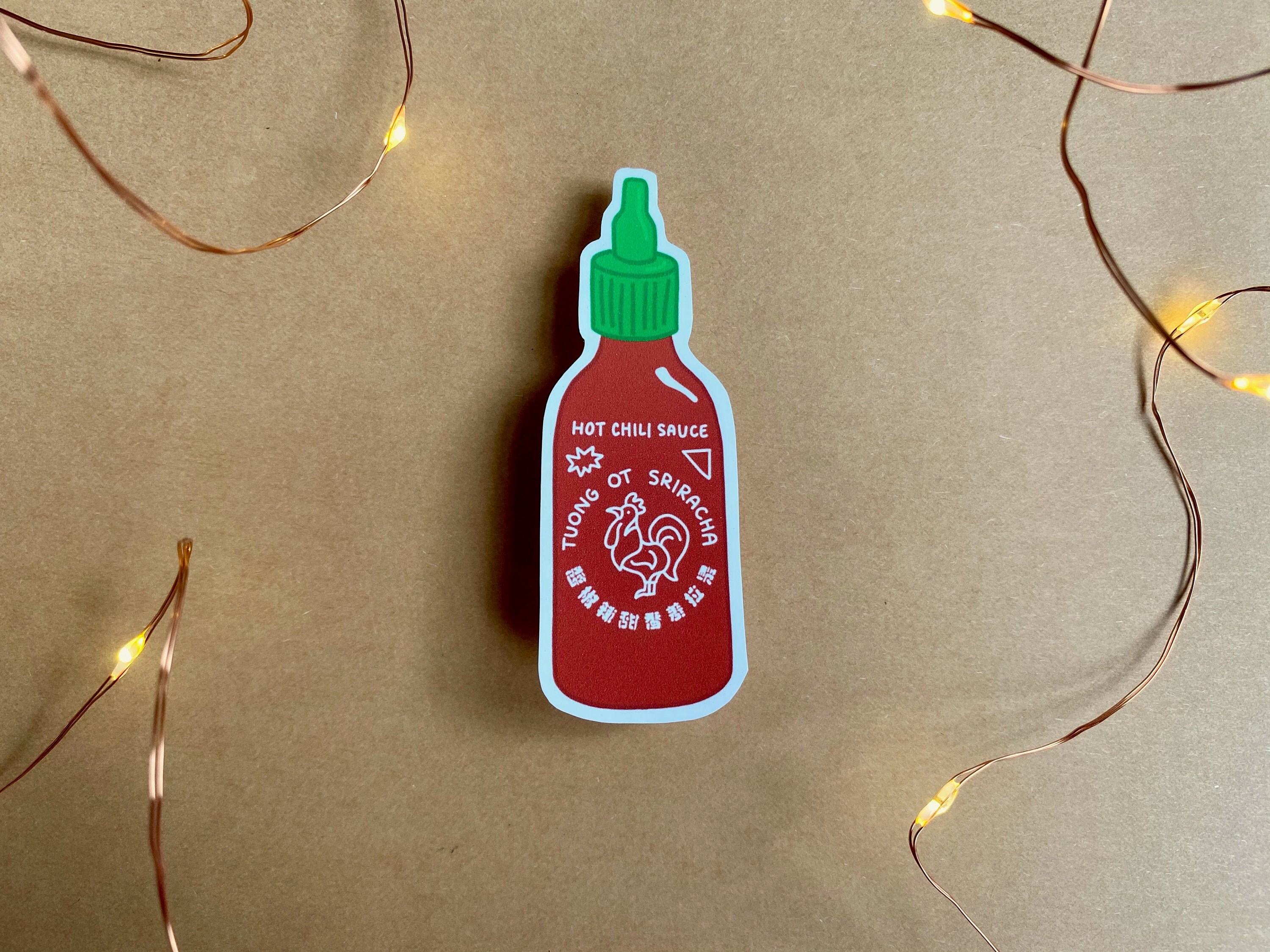 Sriracha Hot Chili Sauce Vinyl Sticker Cute for Laptop Water - Etsy
