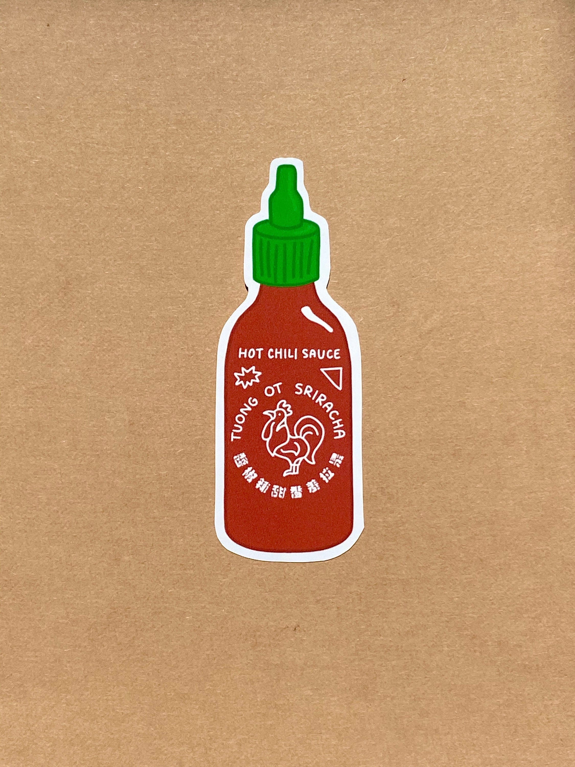Sriracha Hot Chili Sauce Vinyl Sticker Cute for Laptop Water - Etsy