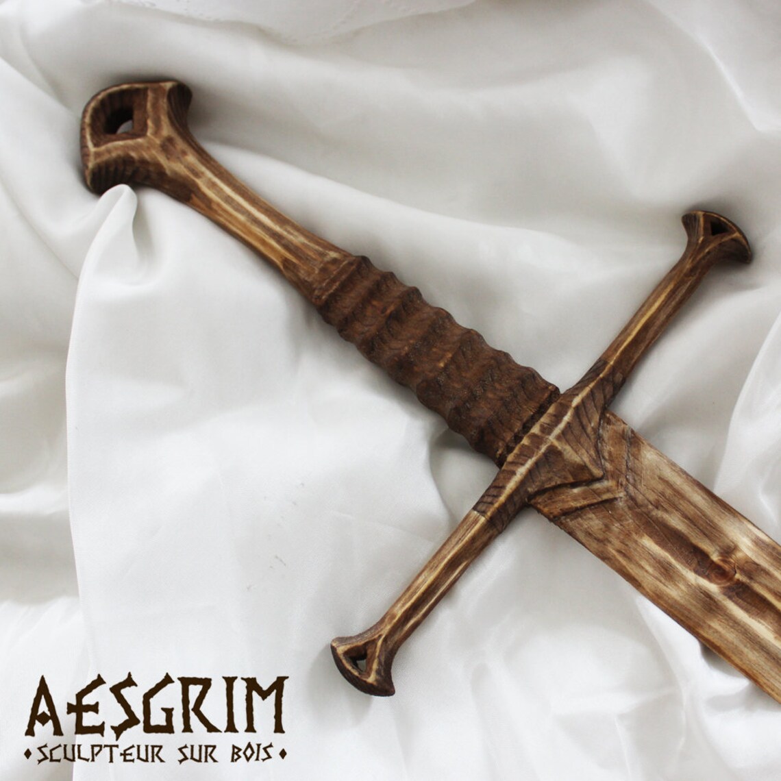 Narsil the broken blade wooden sculpture made A THE MAIN | Etsy