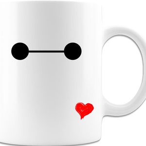 Baymax White Coffee Mug, Big Hero 6, Minimalist Mug, Super Hero, Unique ...