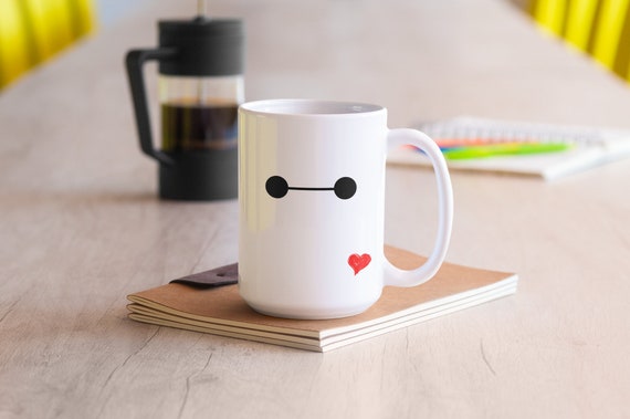 Baymax White Coffee Mug Big Hero 6 Minimalist Mug Super - Etsy