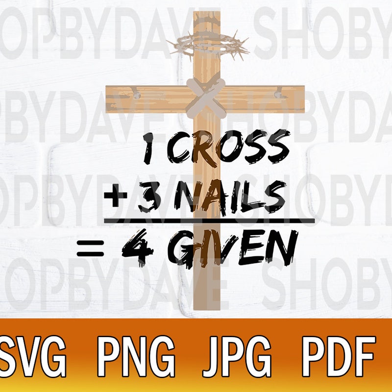 3 Nails Cross Svg - Etsy