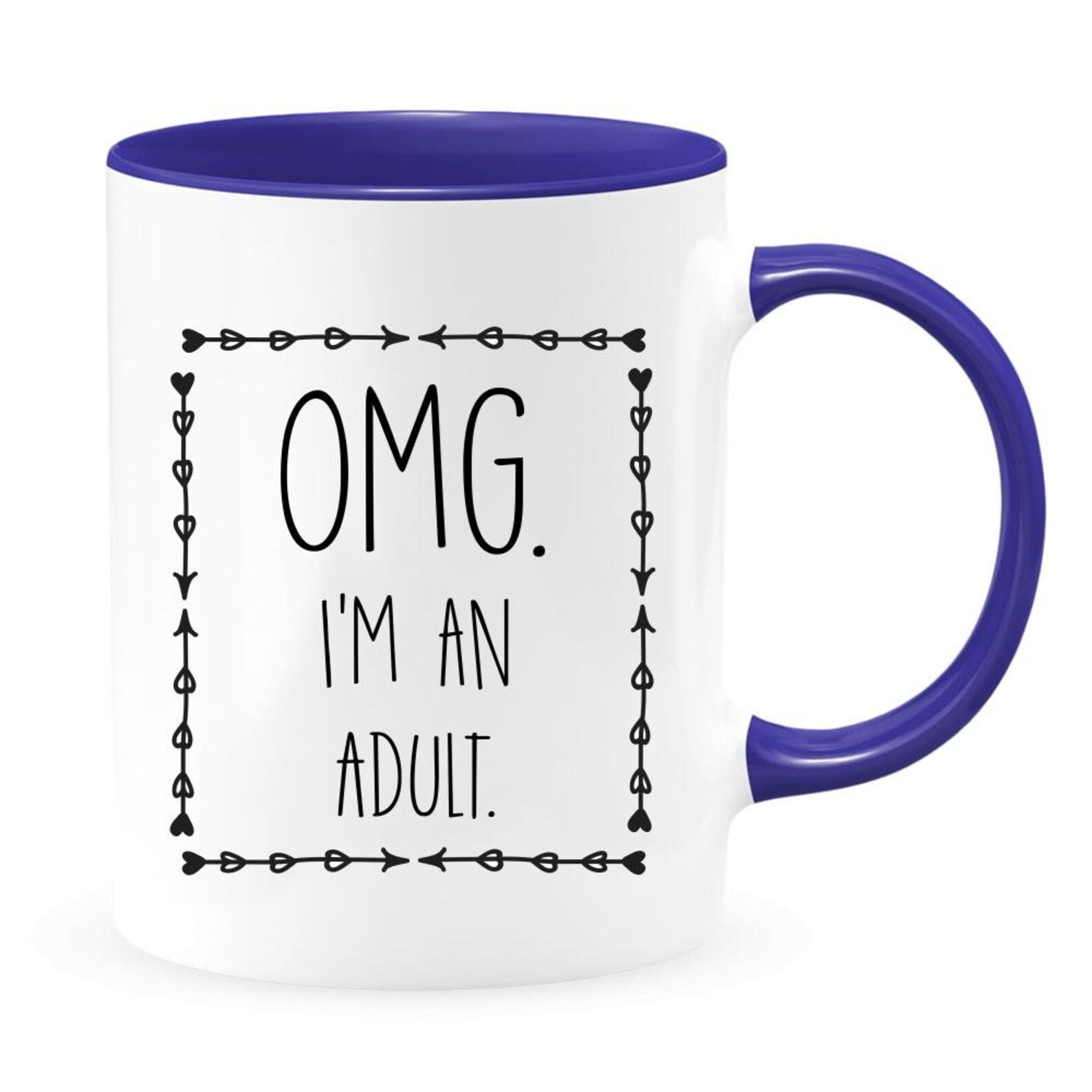 Omg I'm an Adult Two-toned Coffee Mug or Tea Cup Fun 18th - Etsy
