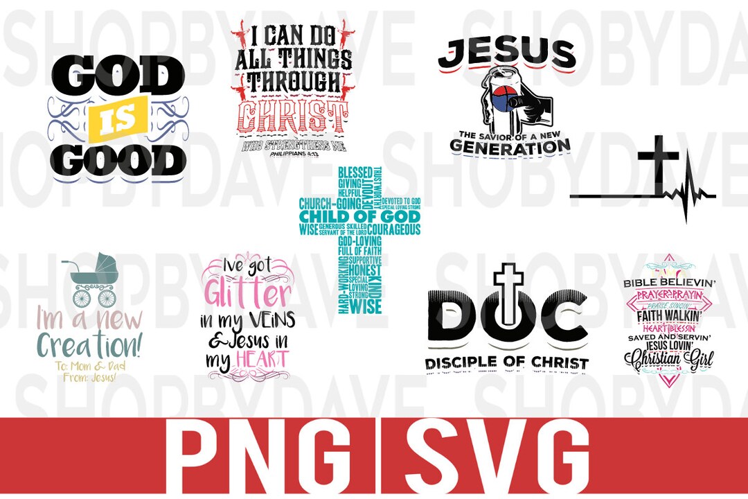 Christian Faith Based Design Pack Svg Png, Instant File Download for ...