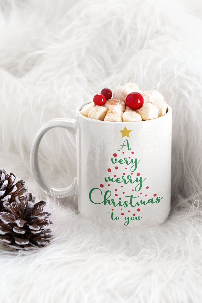 Very Merry Christmas Tree Png Svg Eps Dxf Design Files - Etsy