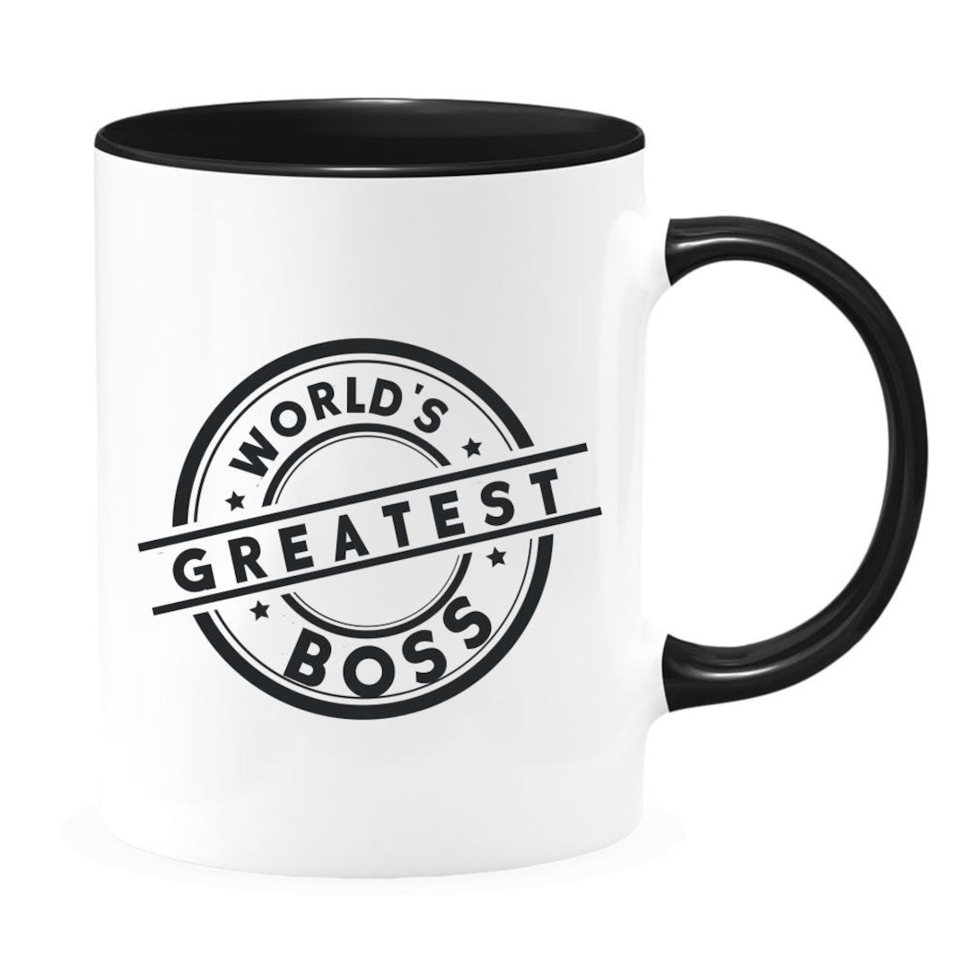 World's Greatest Boss Two-toned Coffee Mug, Travel Mug Gift for Boss ...
