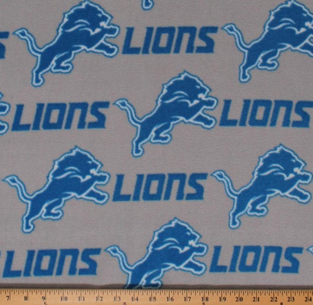 Detroit Lions NFL Football Fleece Fabric - Etsy