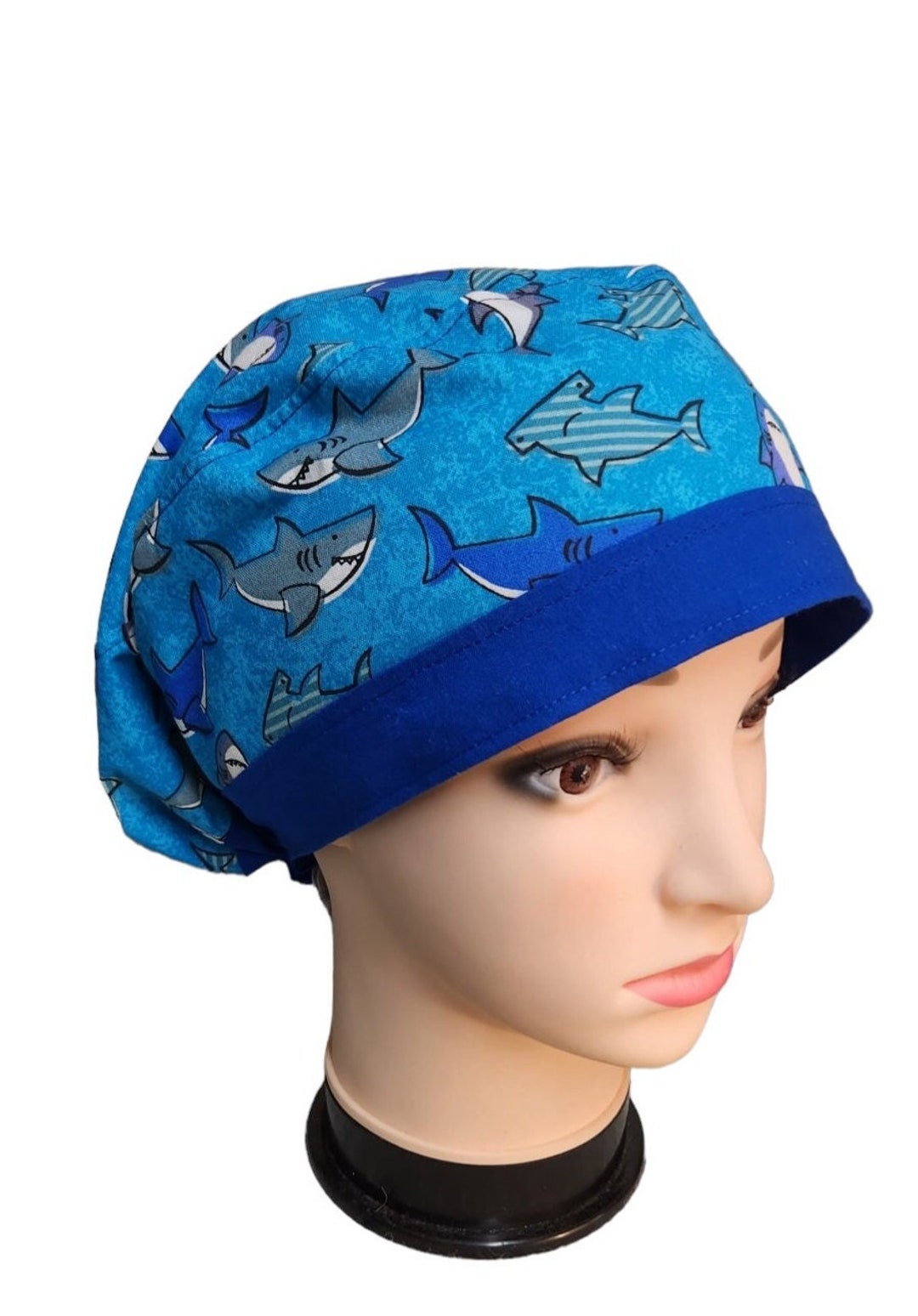 Sharks, Fish, Sea, Ocean, Nautical, Scrub Cap, Surgical Hat, Medical ...