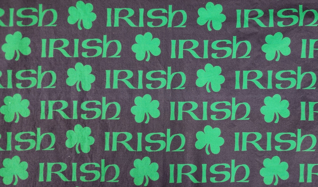 Irish - Green & Navy Fabric, 1/2-yard - Etsy