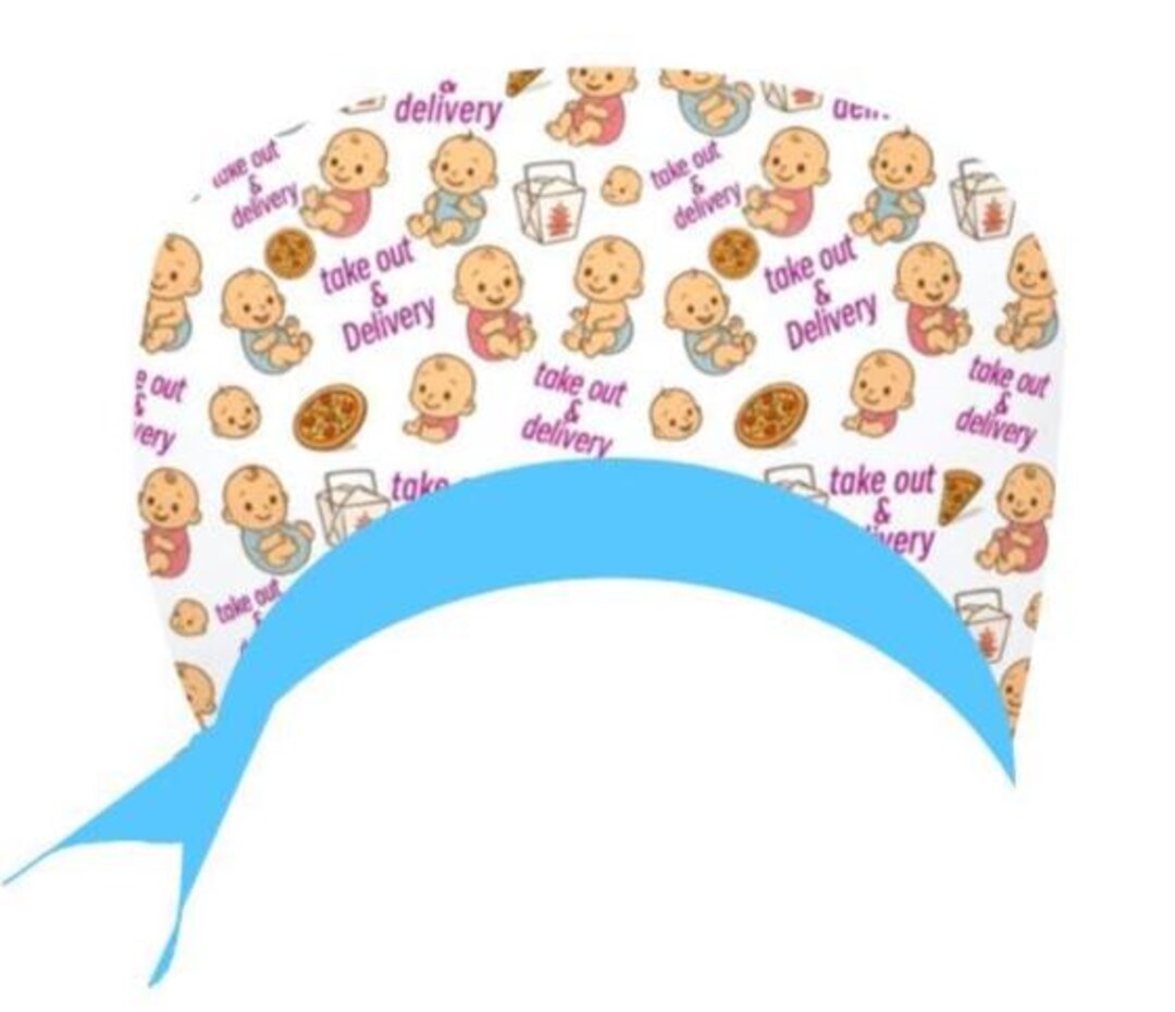Baby Birth Labor Delivery NICU Obstetrics Take-out Delivery: Scrub Cap ...
