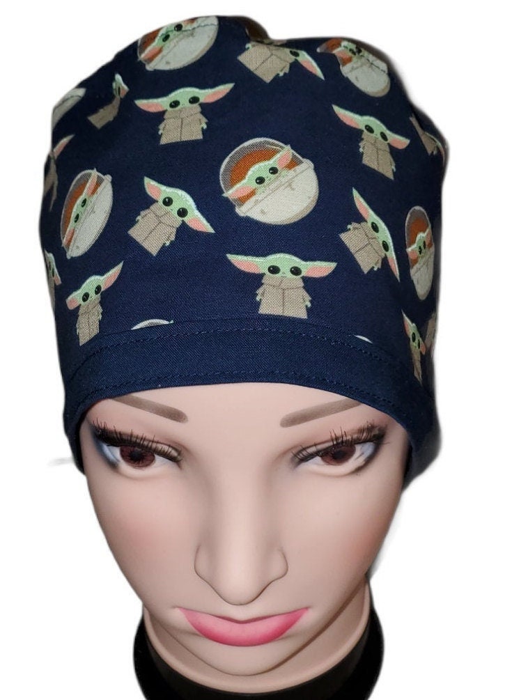 Baby Yoda Grogu Mandalorian Star Wars Scrub Cap Medical Hat - Etsy