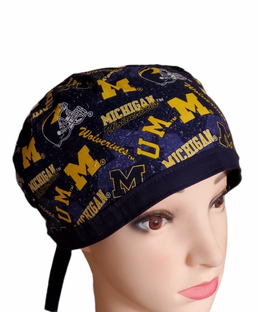 University of Michigan Uofm Wolverines Scrub Cap Surgical - Etsy