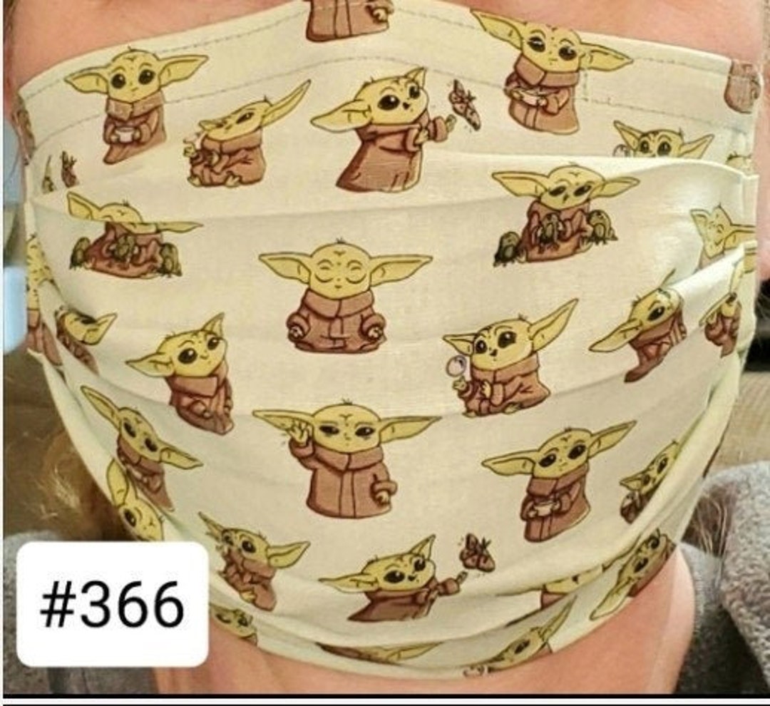 Baby Yoda Face Mask - Etsy