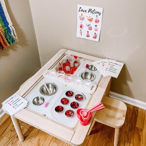 Printable Love Potion Recipes for Kids, Valentines Sensory Play, Potion ...